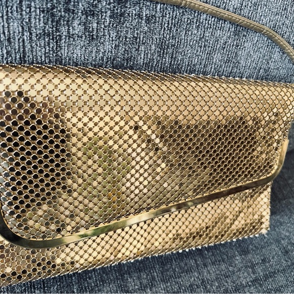 Bags | Vintage Gold Metal Mesh Clutch Handbag W Shoulder Strap | Poshmark